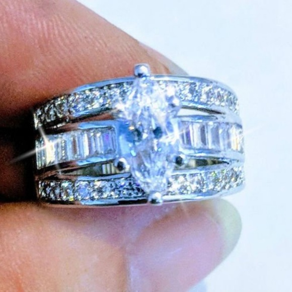 Jewelry | 525 Marquise Cut Fashion Cz Ring 67 | Poshmark